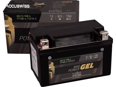 Intact GEL12-10B-4 GEL-Motorradbatterie ersetzt ETZ10S, FTZ10S, YTZ10S ...
