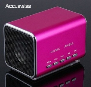 Mini Lautsprecher MP3, FM, micro SD, Musikbox Pink - Akku und Batterien ...