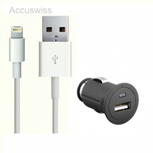 KFZ Lader Adapter mit Lightning Kabel für iPhone 11, 12, 13 Pro, 14 Pro ...