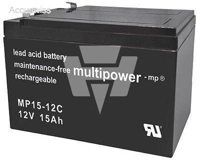 Multipower MPC15-12 (MP15-12C) Bleiakku Zyklenfest, 12V 15Ah Faston 6.3mm - Akku und Batterien ...