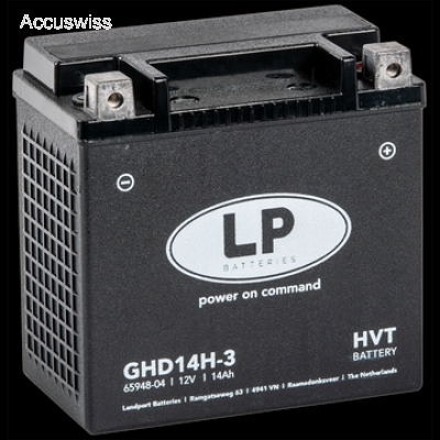 LP GHD14H-3 GEL Motorradbatterie ersetzt 66000208A, GEL-HVT-03, HVT-3 ...